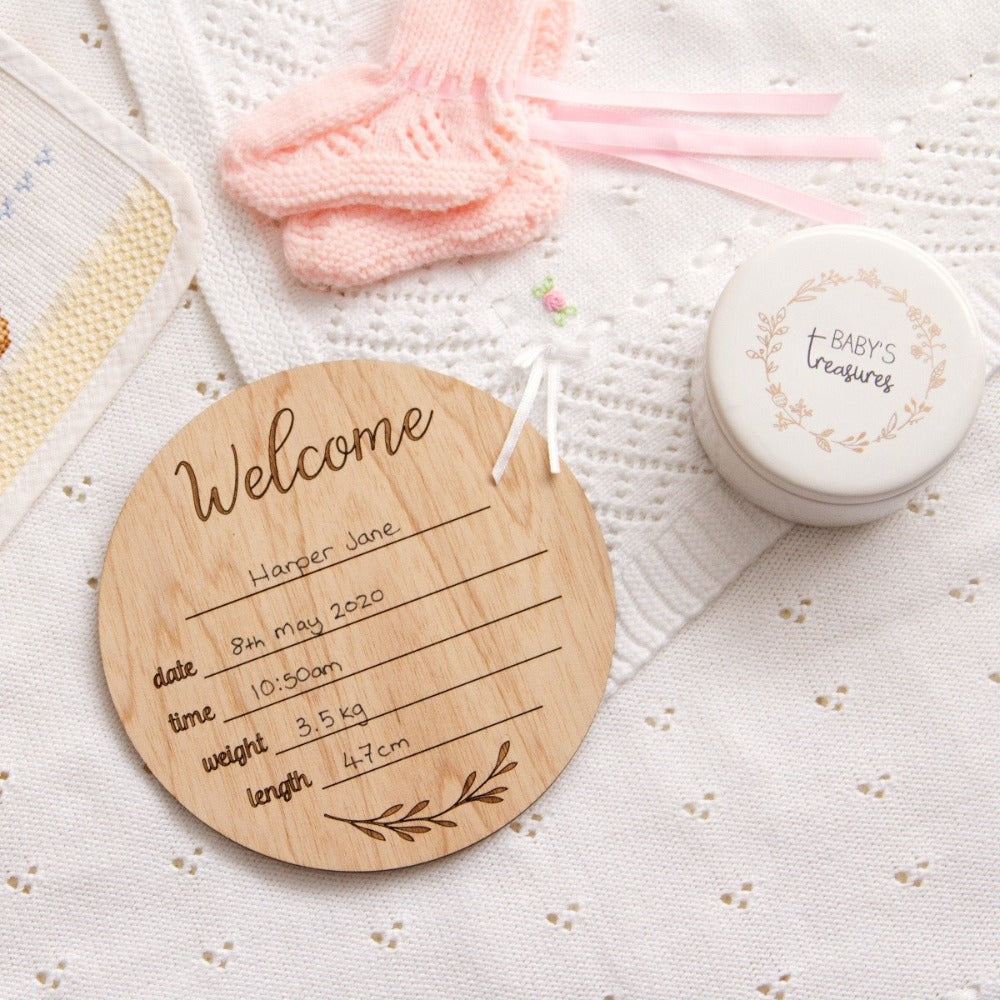 Australian Made Wooden Birth Announcement Plaque – Minting Memories